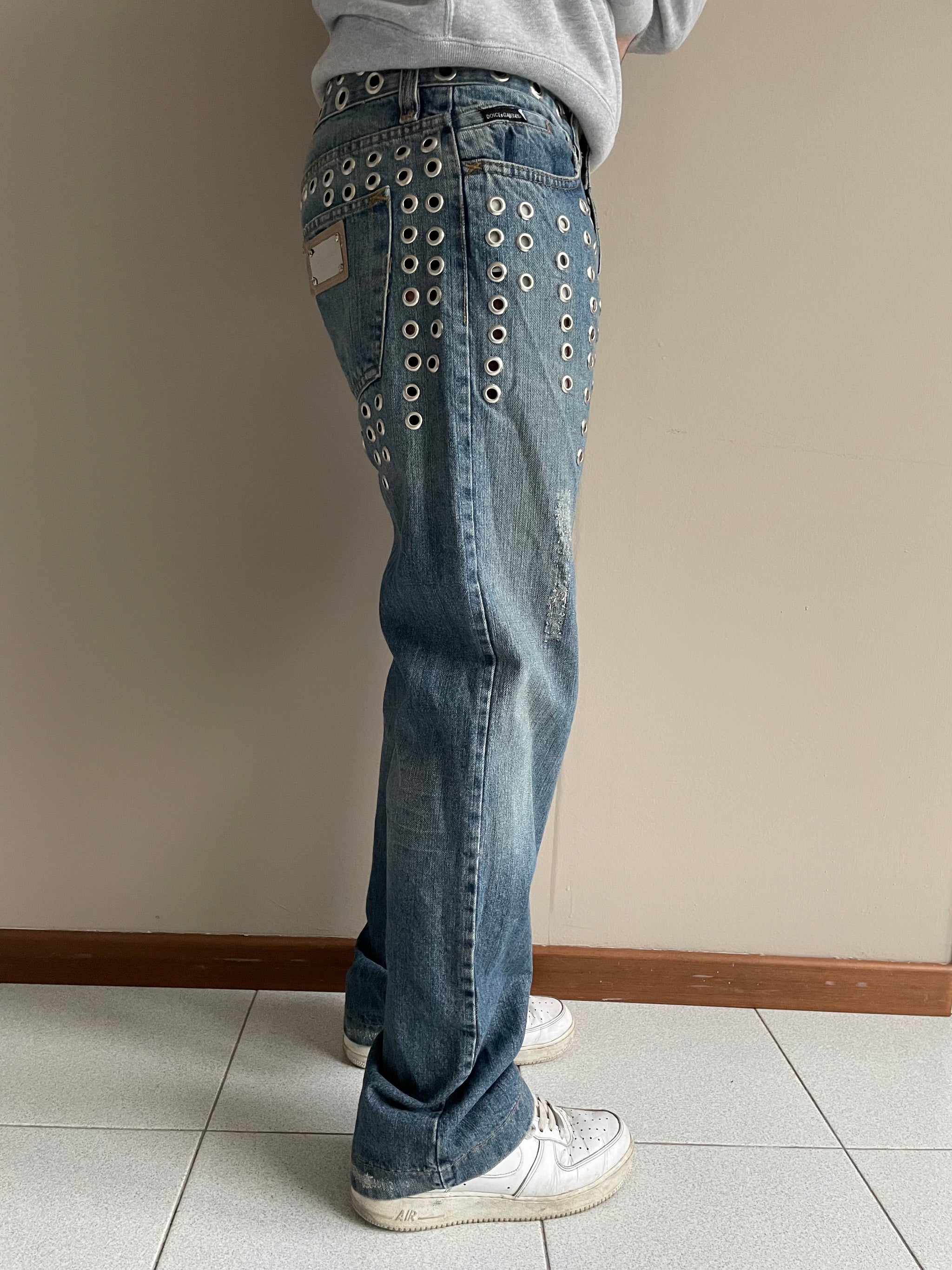 SS2006 Dolce & Gabbana eyelet studded jeans – elevated archives SS2006 Dolce & Gabbana eyelet studded jeans – elevated archives